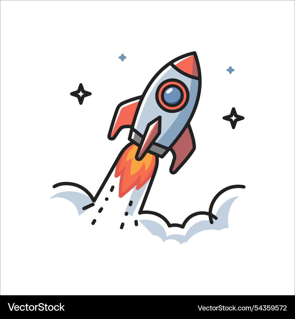 Rocket clipart icon Royalty Free Vector Image - VectorStock