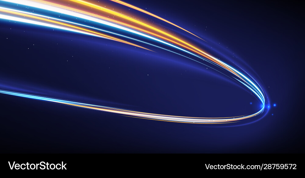 Slow shutter light trails effect Royalty Free Vector Image