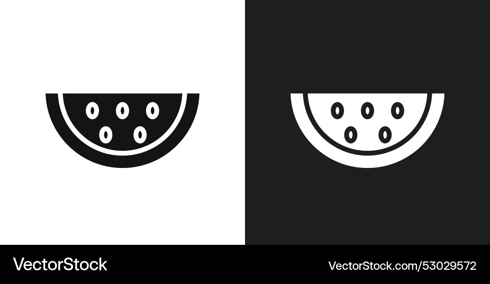 Watermelon icon logo set Royalty Free Vector Image
