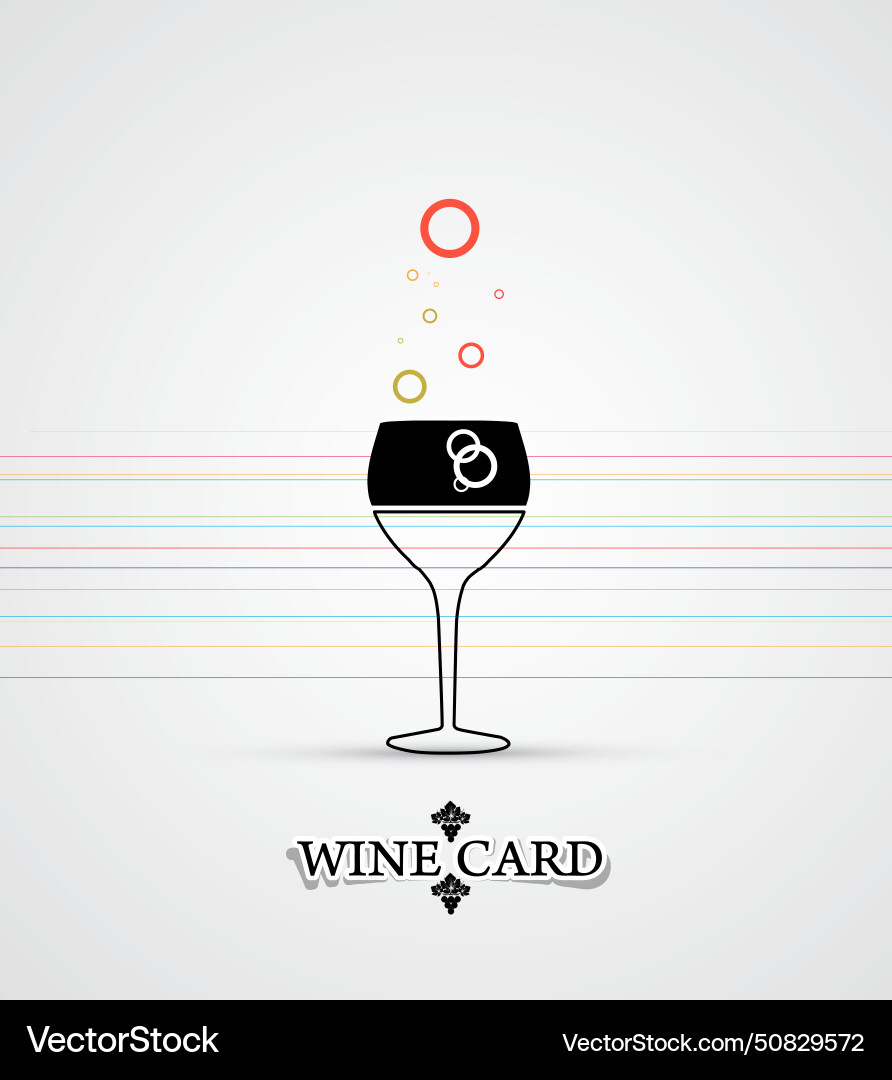 Wine menu card design background Royalty Free Vector Image