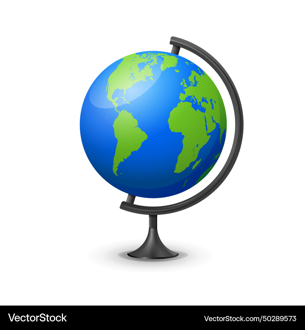 3d earth globe world icon travel globus Royalty Free Vector