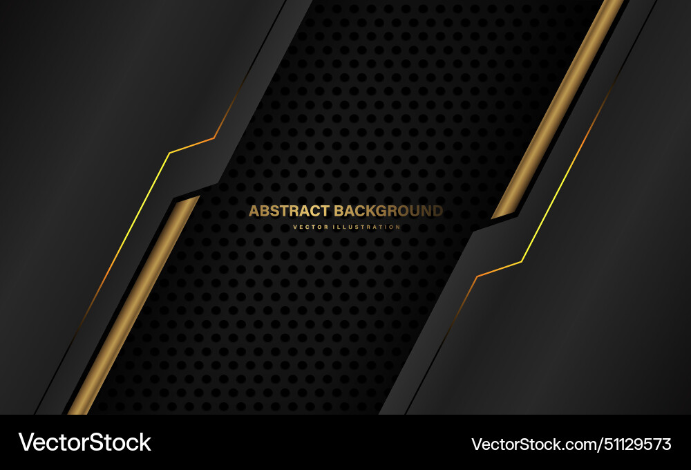 Abstract grey gold metallic cyber yellow line Vector Image