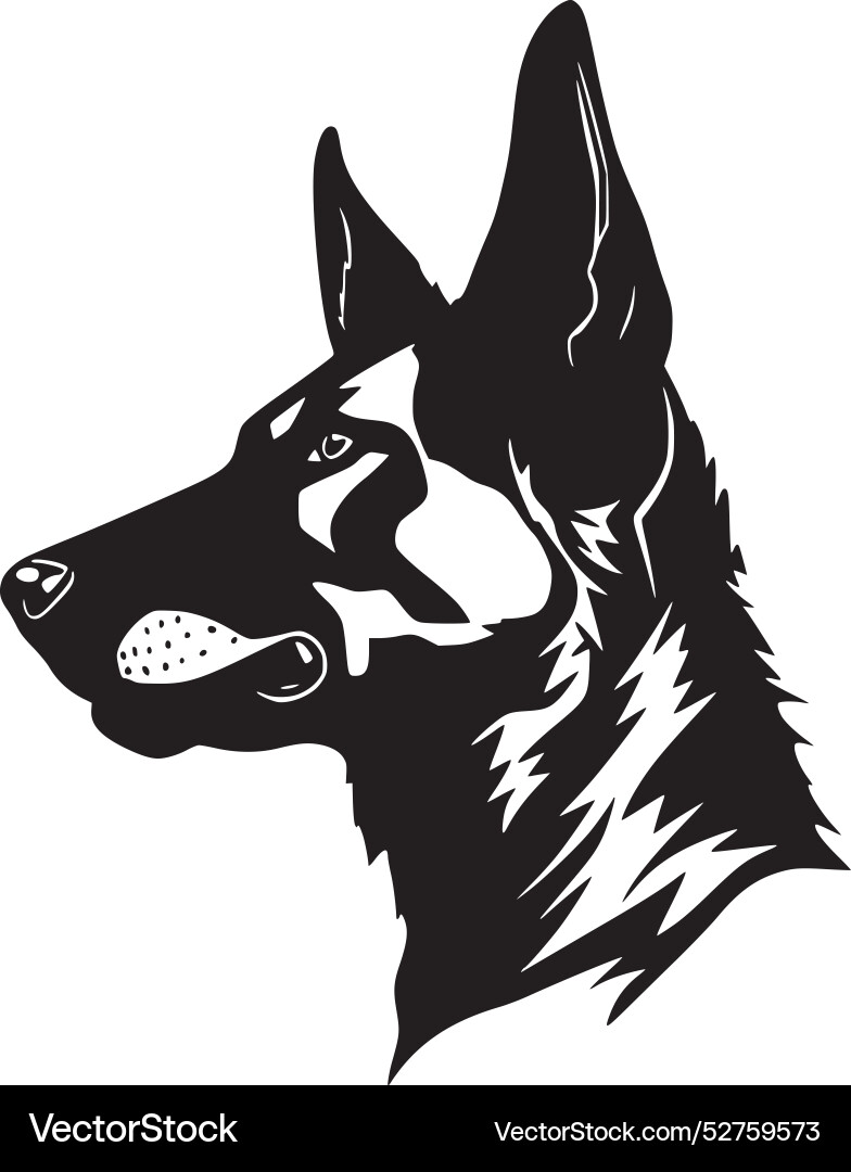 Australian kelpie - minimalist and flat logo Vector Image