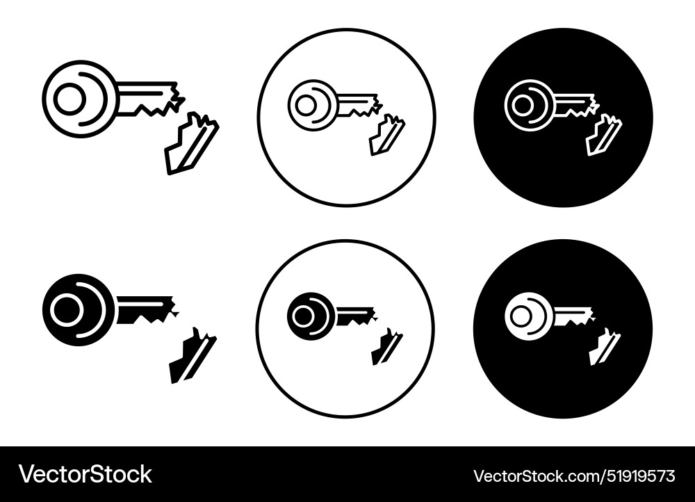 Broken key icon Royalty Free Vector Image - VectorStock