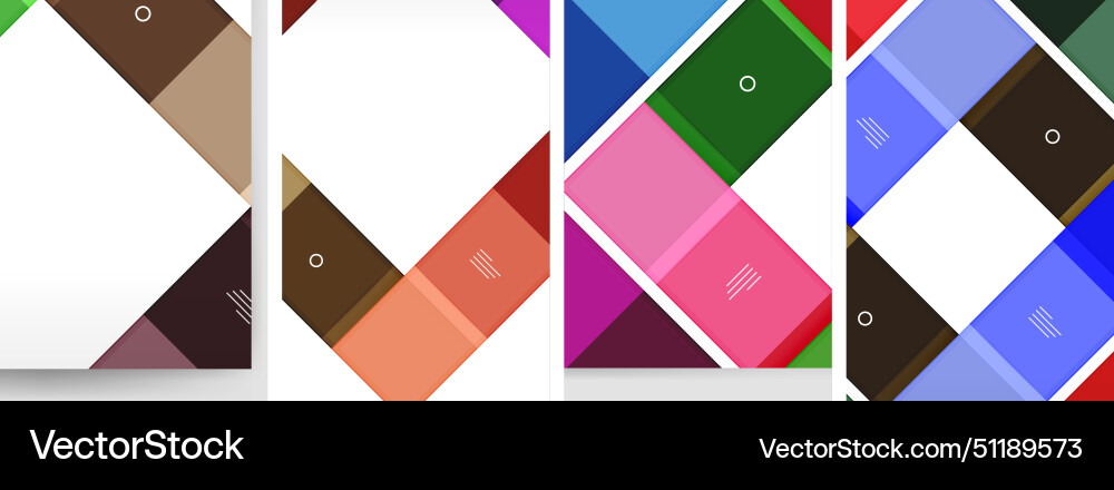 Colorful geometric shapes on a blank canvas create