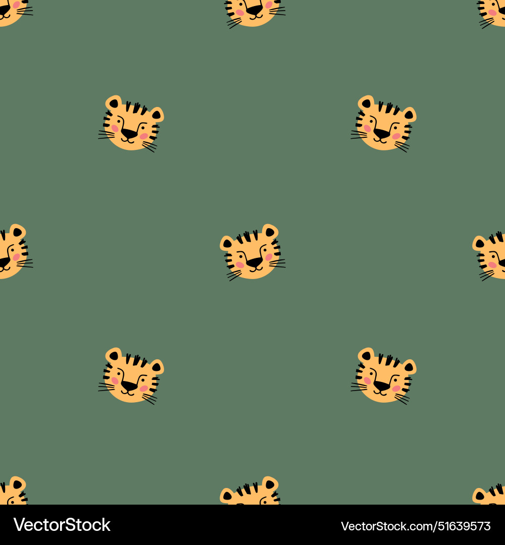 Cute scandinavian seamless pattern with little Vector Image