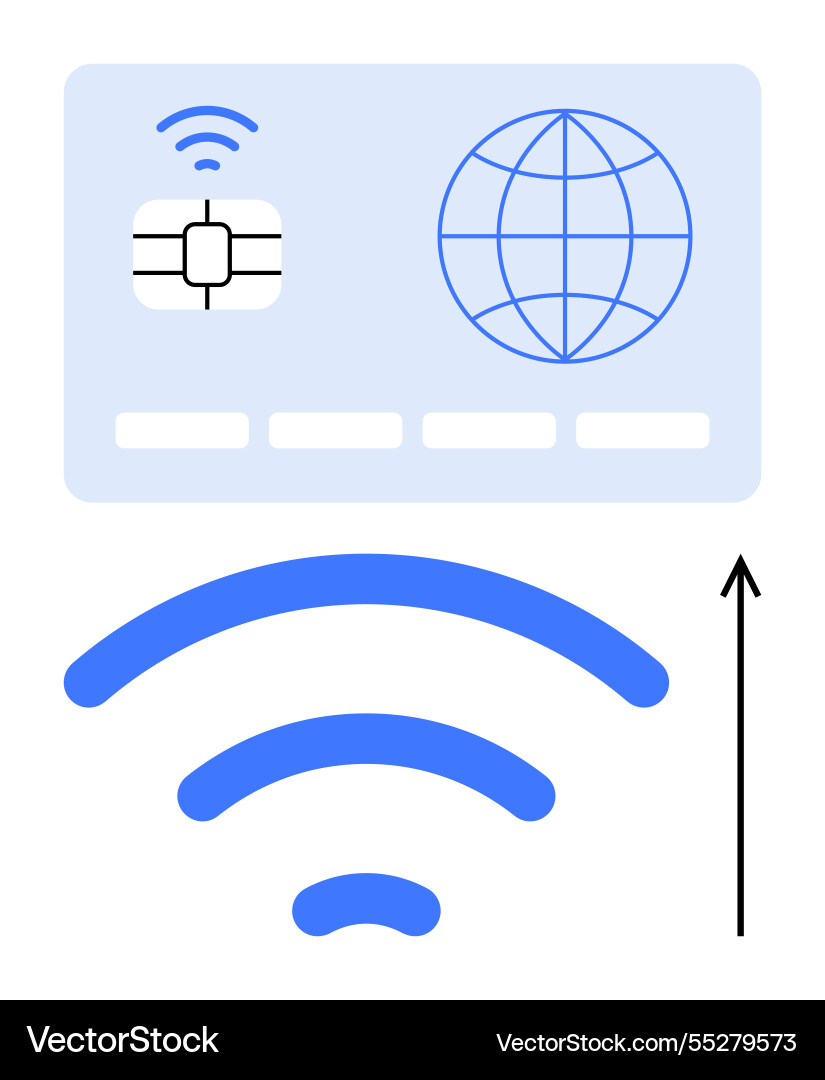 Esim activation via global connectivity Royalty Free Vector