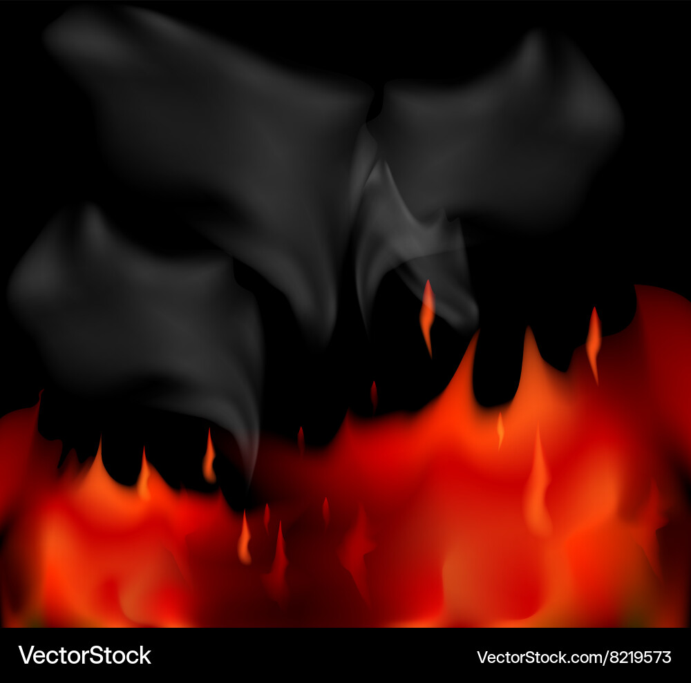 Fire smoke Royalty Free Vector Image - VectorStock