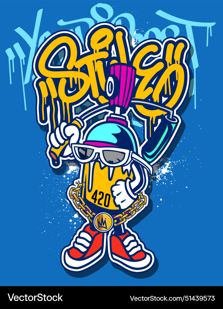 Graffiti character Royalty Free Vector Image - VectorStock