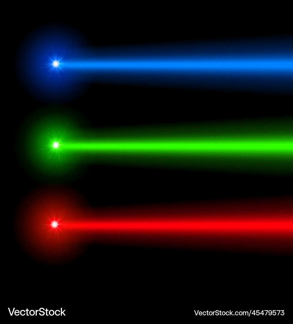 Laser Beam - Blue Green Red Light Royalty Free Vector Image
