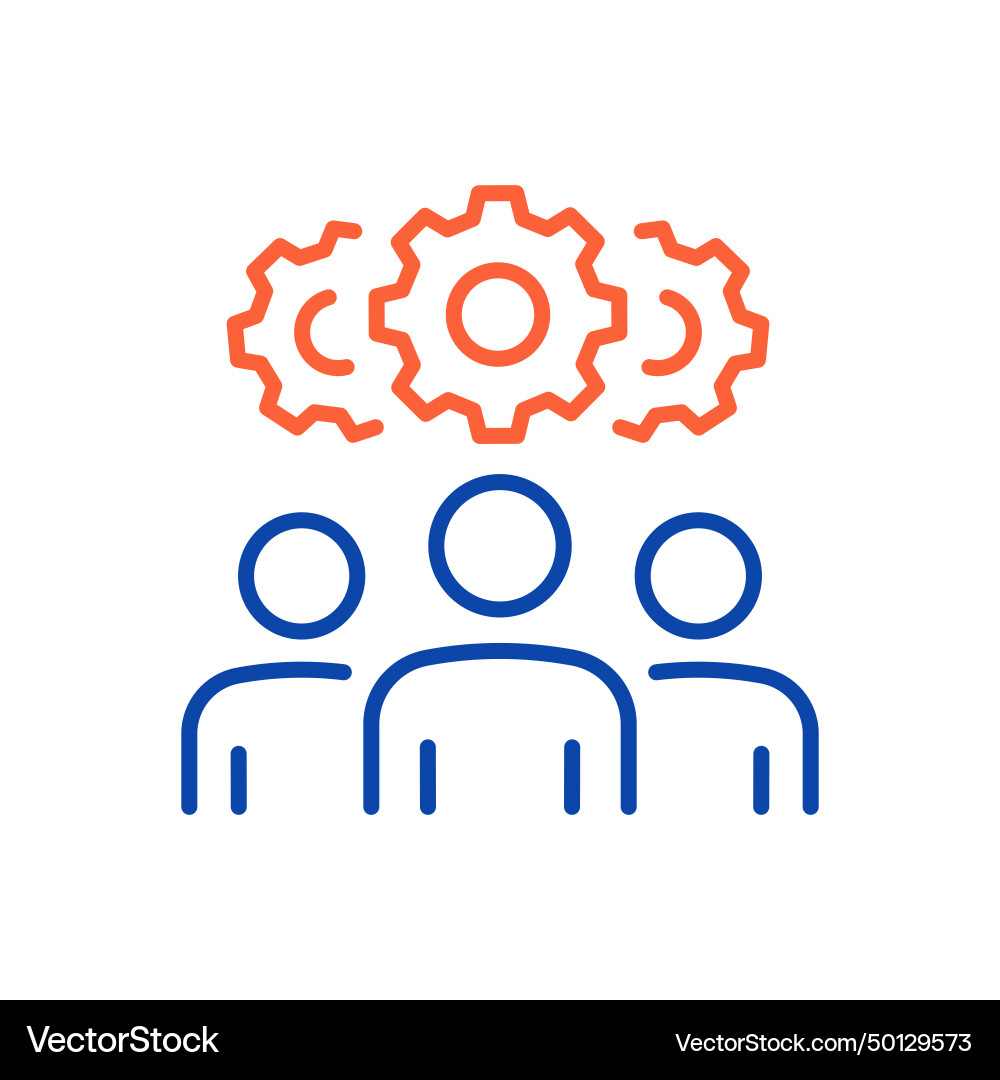 Organization line icon Royalty Free Vector Image