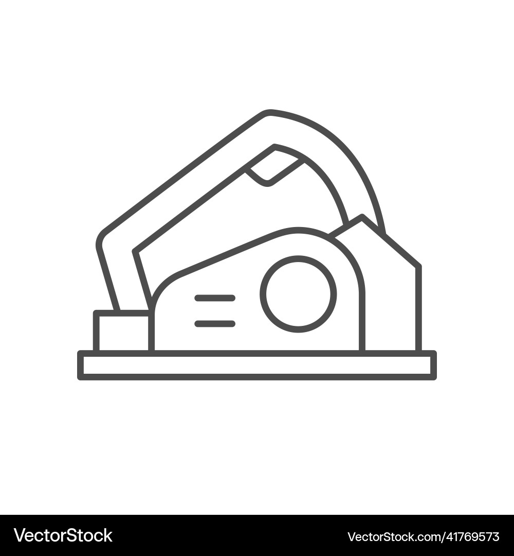 Planer tool line outline icon Royalty Free Vector Image