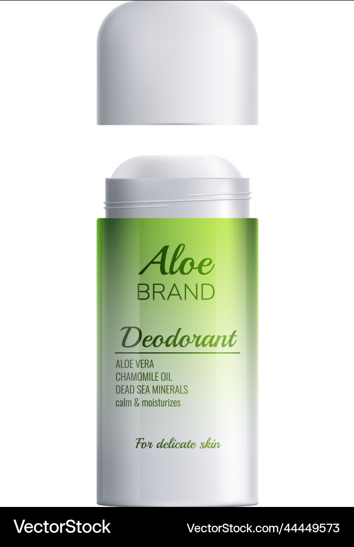 Realistic aloe deodorant Royalty Free Vector Image