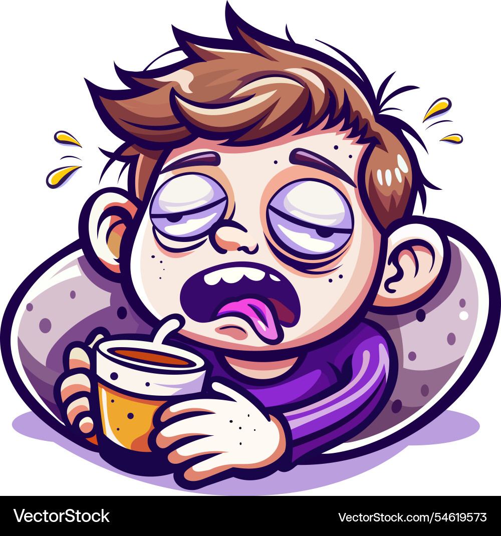 Tired Royalty Free Vector Image - VectorStock