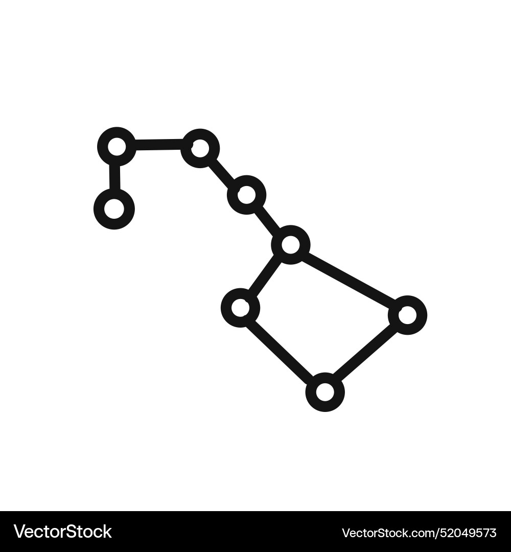 Ursa major icon linear graphics sign Royalty Free Vector