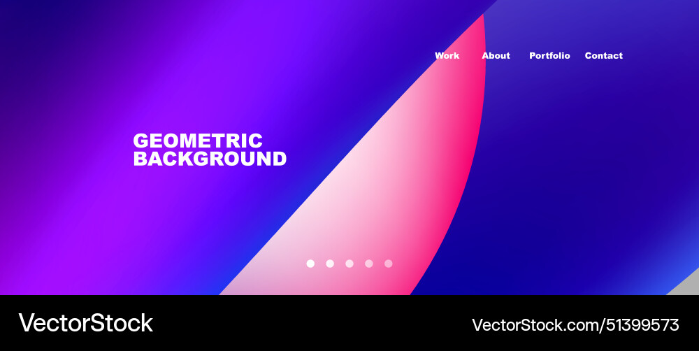 Web page design with geometric elements - circle Vector Image