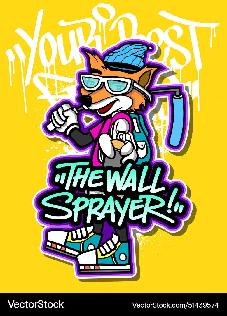 Graffiti character Royalty Free Vector Image - VectorStock