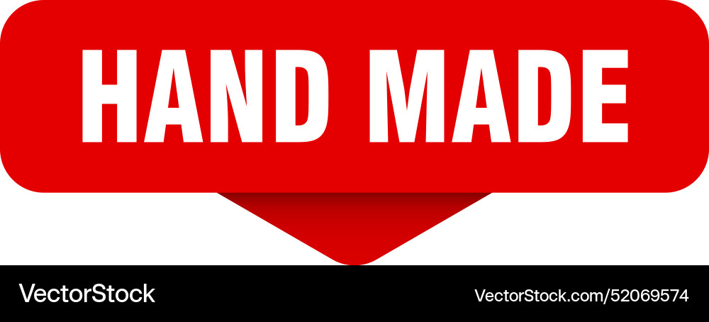 Hand made sticker sign on transparent Royalty Free Vector