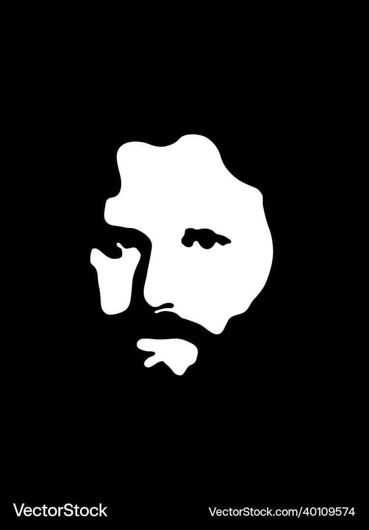 Jim morrison stencil Royalty Free Vector Image