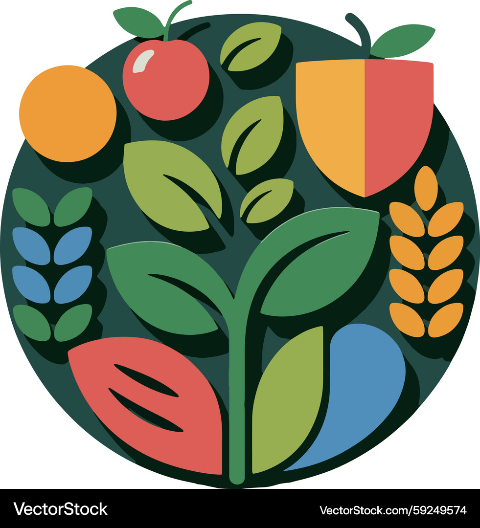 Sustainable food system resilience icon set Vector Image