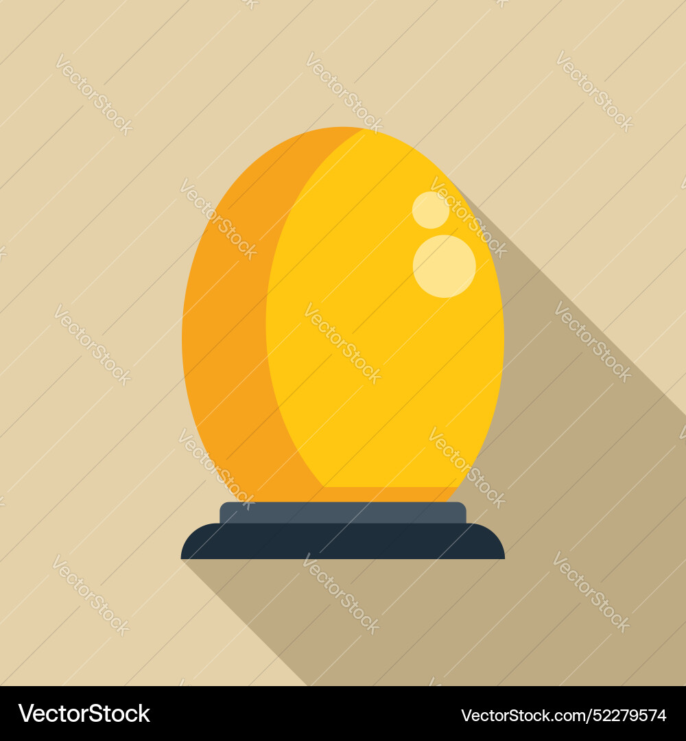 Yellow crystal ball with glowing core standing Vector Image