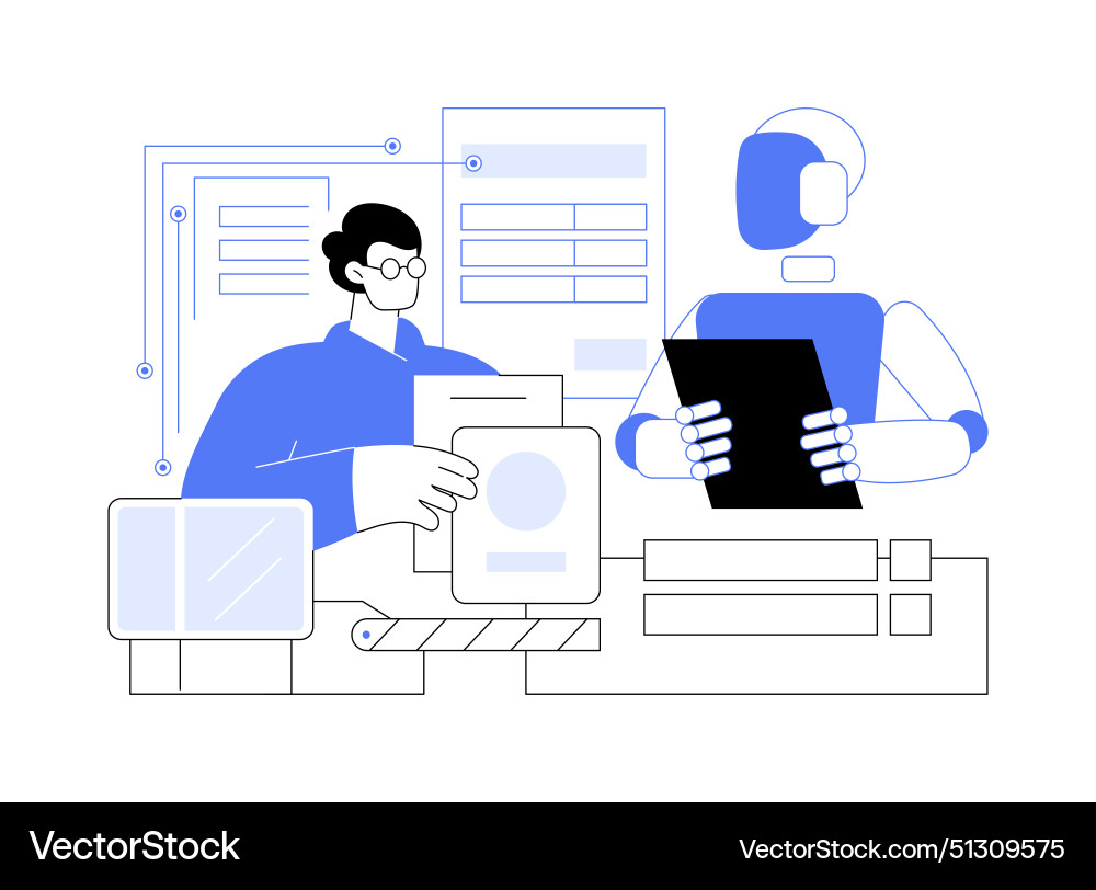 Ai-powered immigration services abstract concept Vector Image