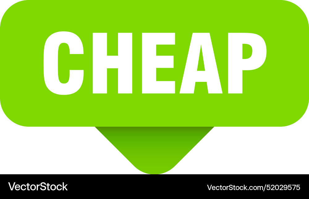 Cheap sticker sign on transparent background Vector Image