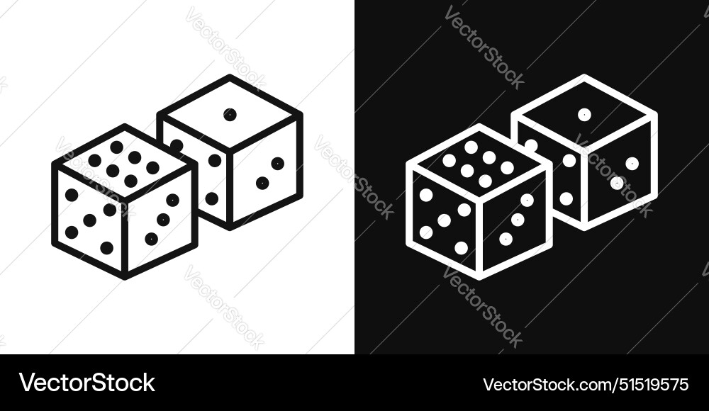 Dice icon Royalty Free Vector Image - VectorStock