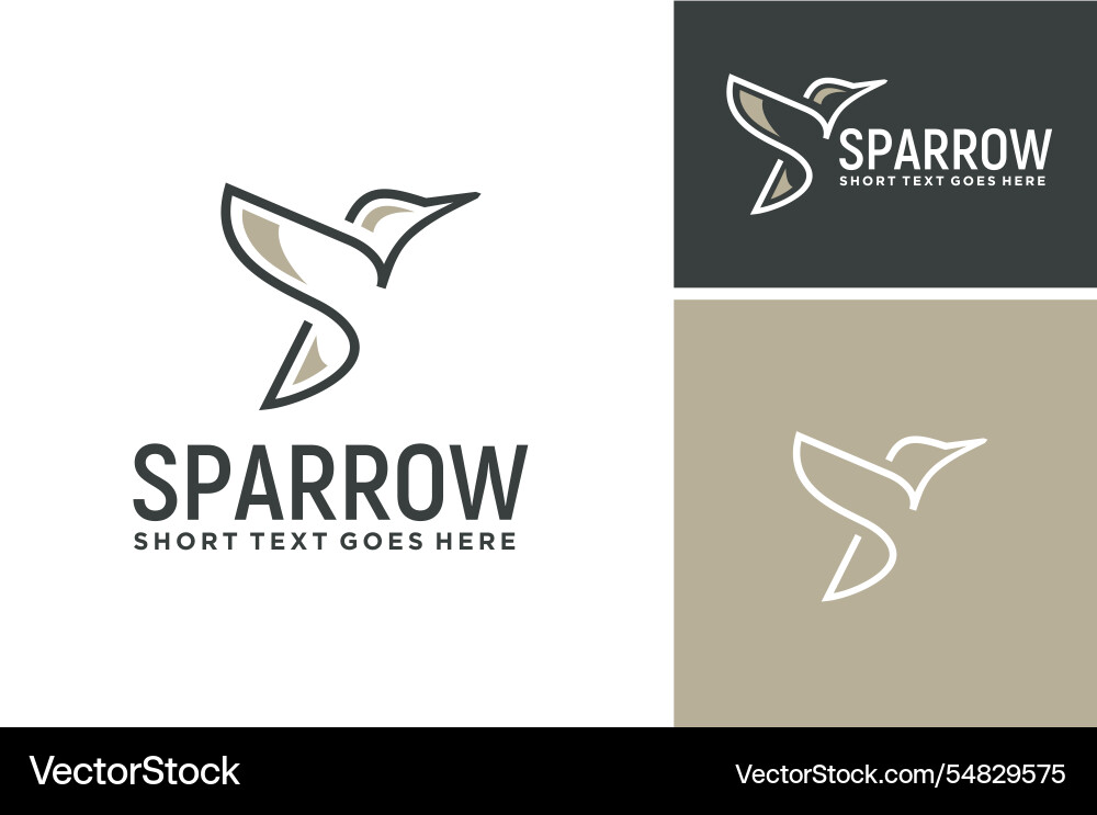 Flying flapping bird wings aviation aircraft logo Vector Image