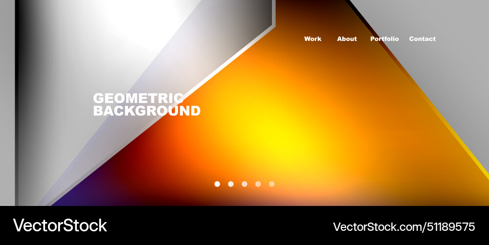 Geometric background with an amber triangle Vector Image