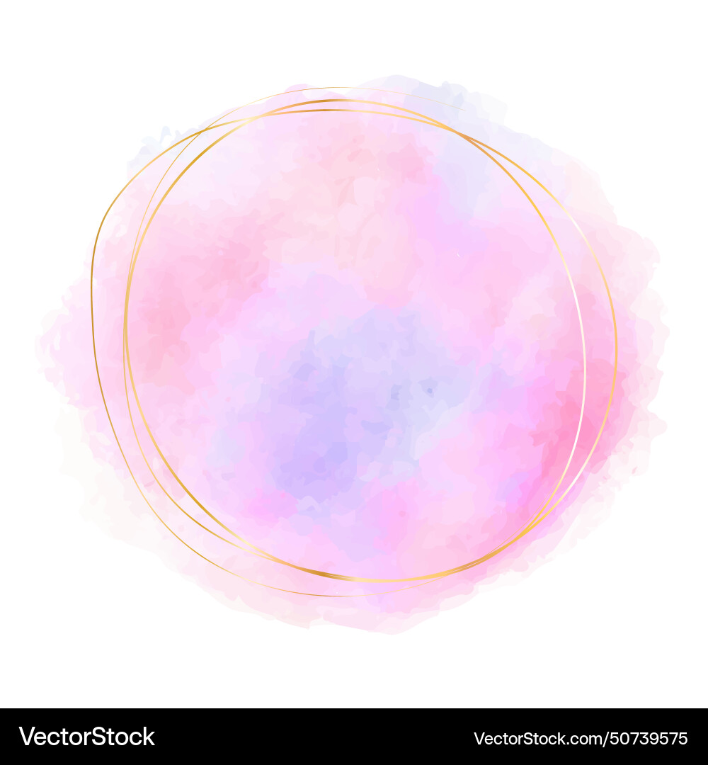 Pink brush circle logo template Royalty Free Vector Image