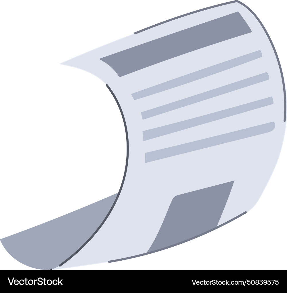 Supermarket receipt cartoon Royalty Free Vector Image