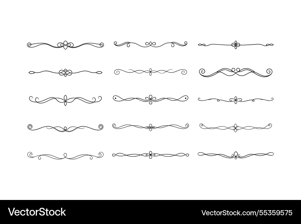 Vintage graphic ornament set Royalty Free Vector Image