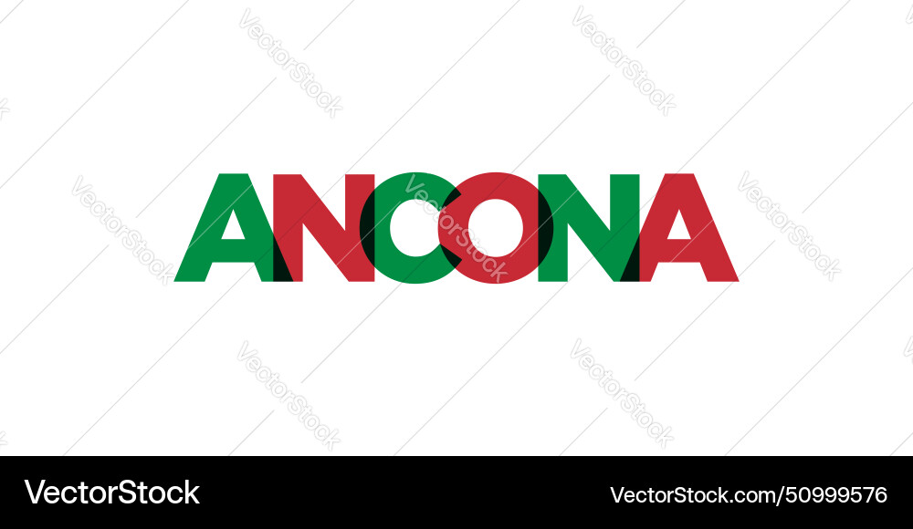Ancona in the italia emblem design features Vector Image