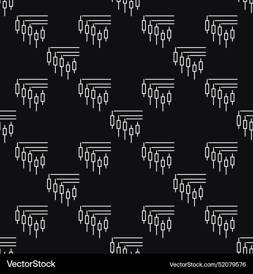 Crypto trading candlestick chart seamless pattern Vector Image