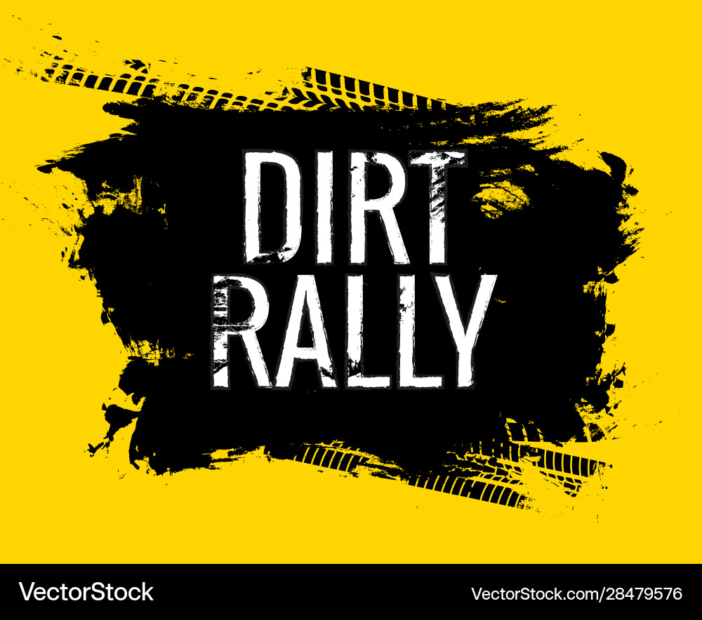 Dirt rally road track tire gringe texture Vector Image