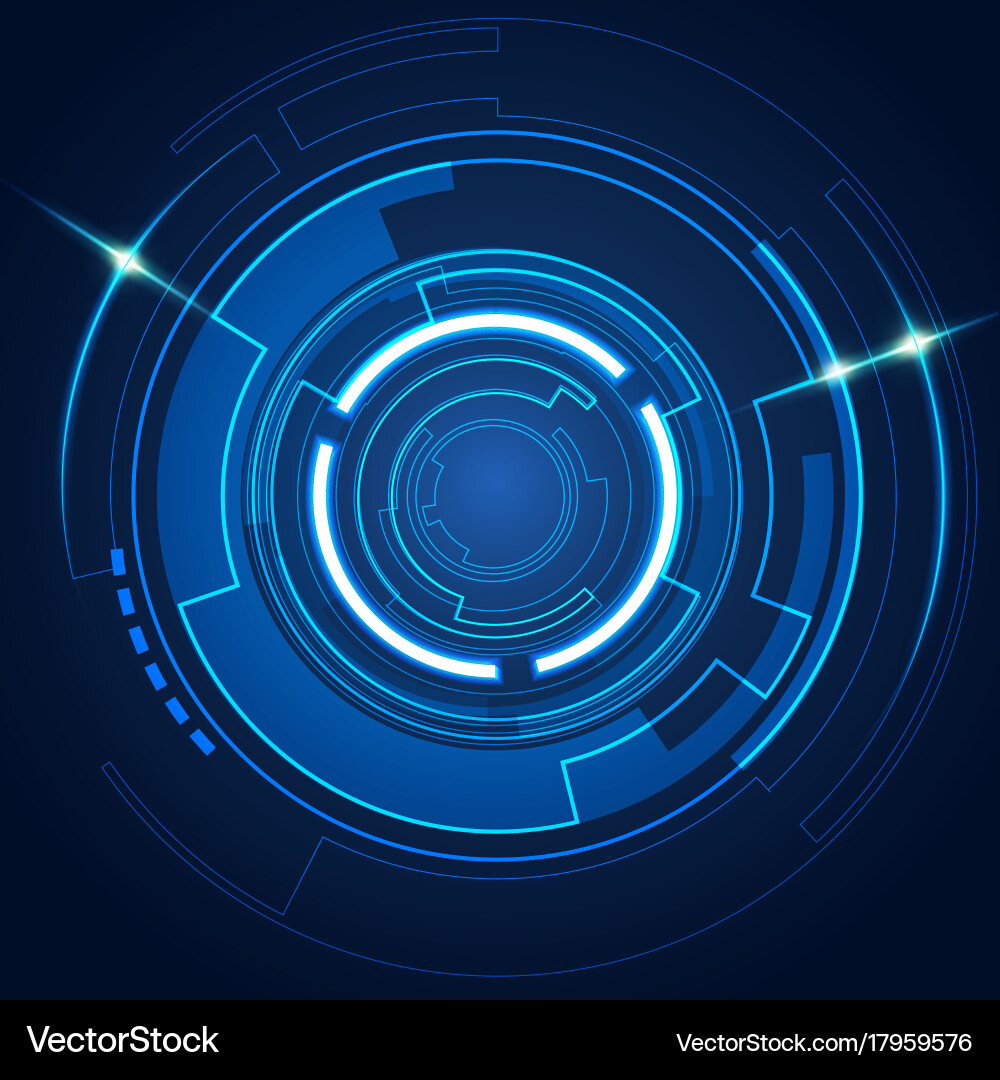 Futuristic circle Royalty Free Vector Image - VectorStock