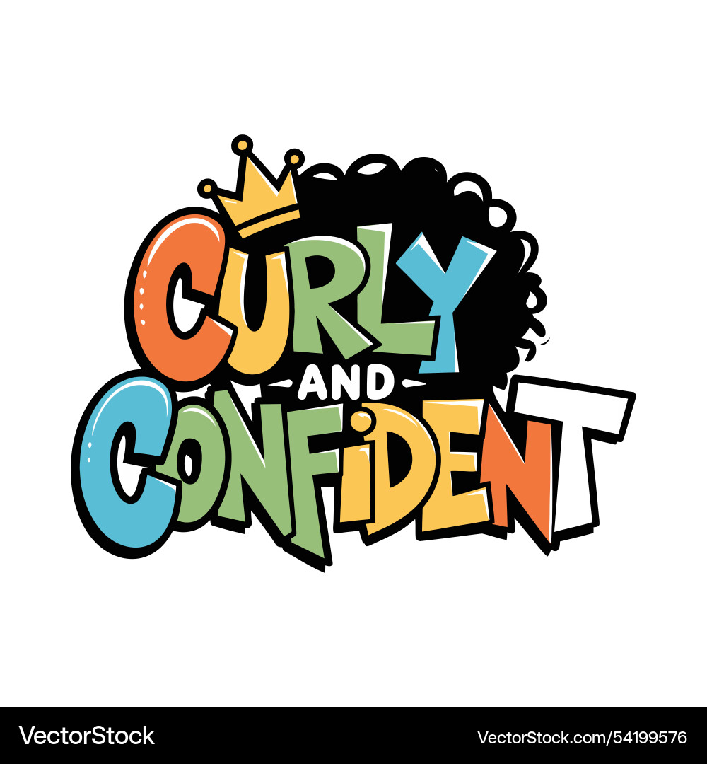 Live curly love typography tshirt design Vector Image