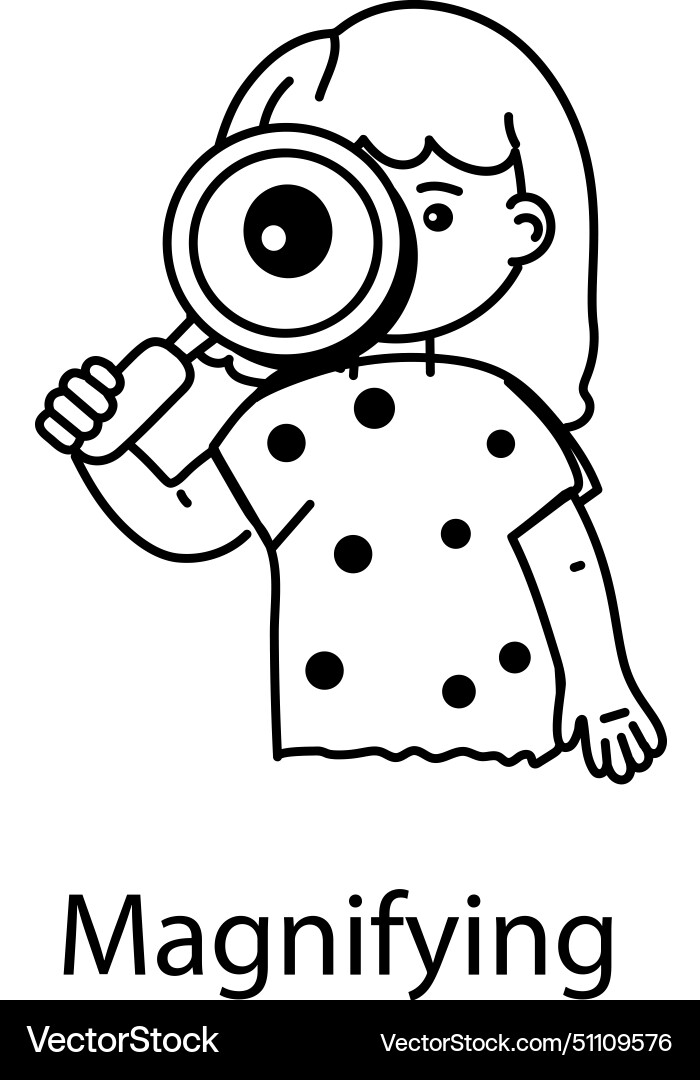 Magnifying Royalty Free Vector Image - VectorStock