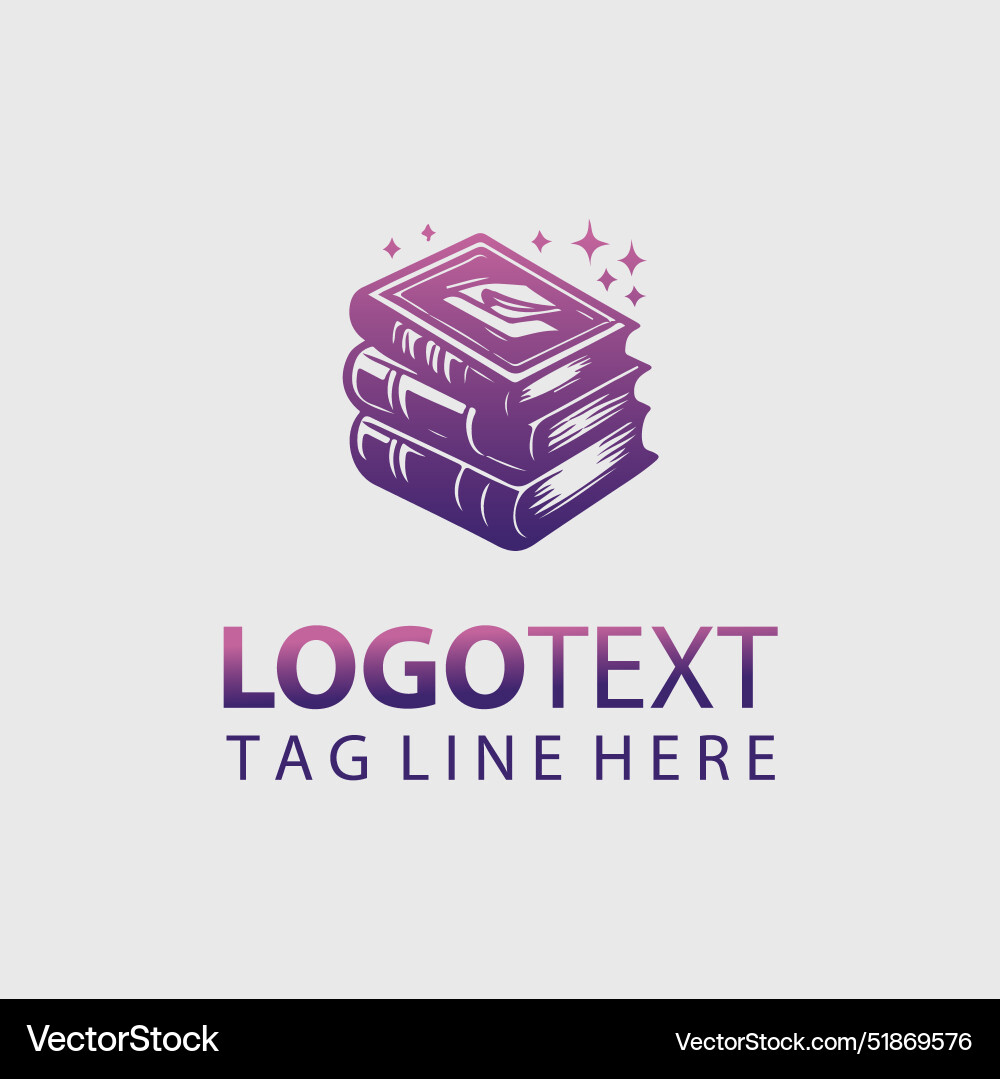 Open book logo Royalty Free Vector Image - VectorStock