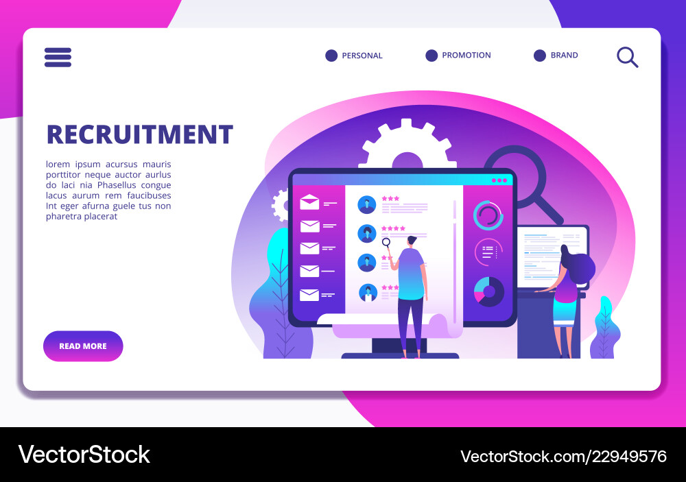 Recruitment concept hire workers choice Royalty Free Vector