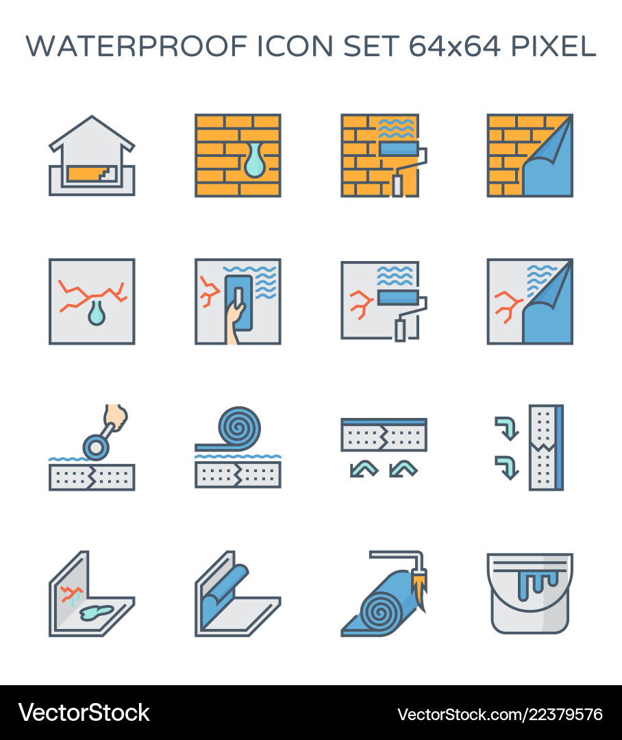 Waterproof water leak Royalty Free Vector Image