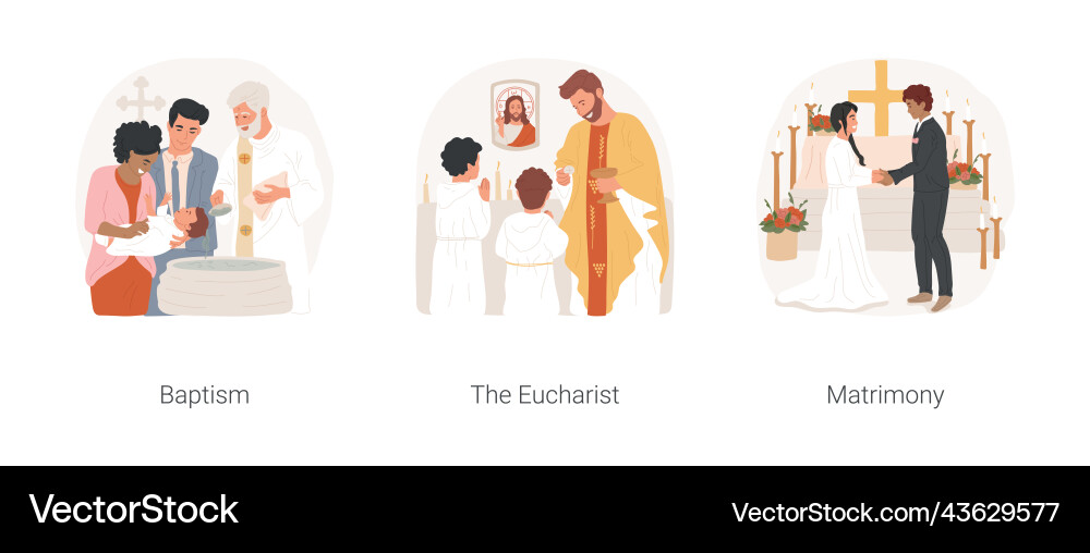 Christian traditions isolated cartoon Royalty Free Vector