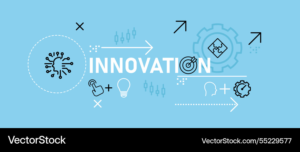 Innovation conceptual idea strategy future plan Vector Image