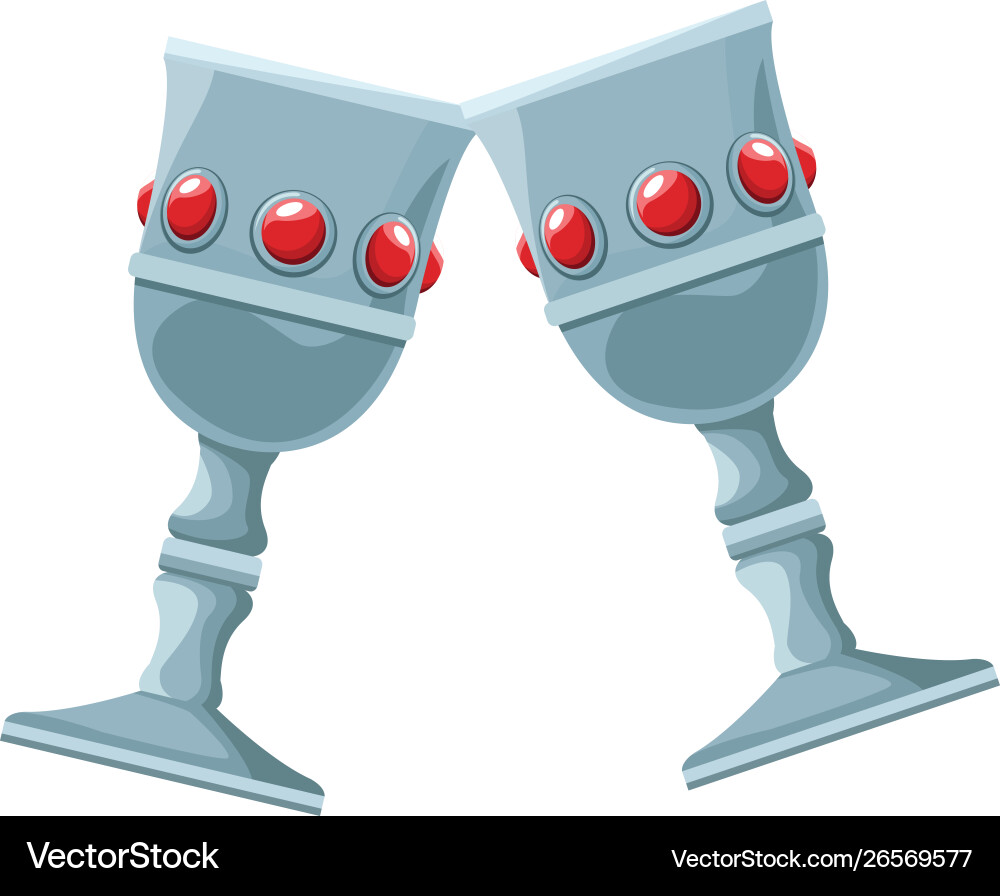 Luxury chalice with diamonds cartoon Royalty Free Vector