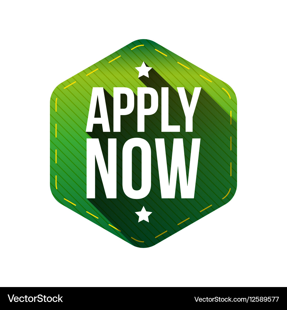 Modern Apply Now Label Royalty Free Vector Image