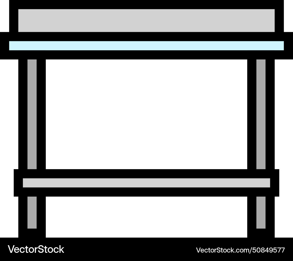 Prep table restaurant equipment color icon Vector Image