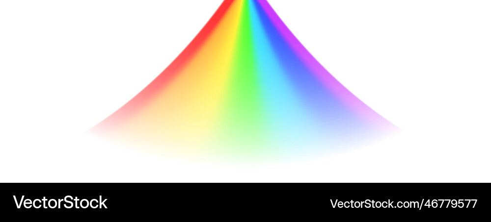 Realistic rainbow spectrum Royalty Free Vector Image