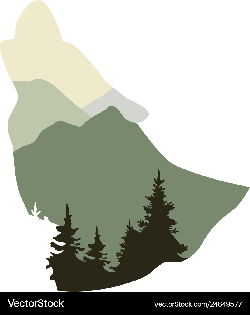 Wolf howling Royalty Free Vector Image - VectorStock