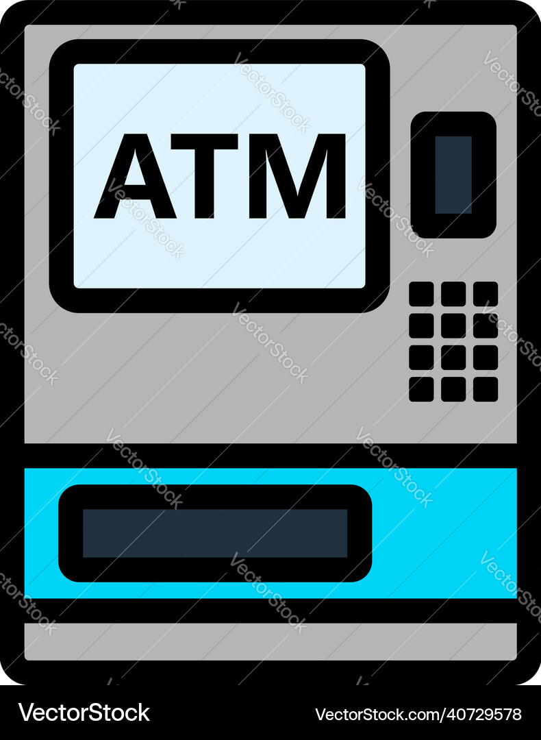 Atm icon Royalty Free Vector Image - VectorStock
